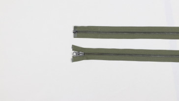 YKK 23" Long Double Slider GREY COIL ZIPPER. This zipper has double ...